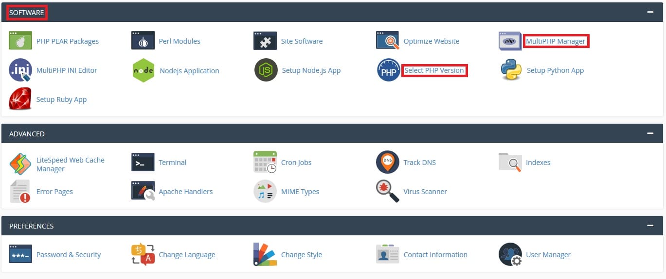 فعال کردن extension های php در CPanel | پارس وب سرور