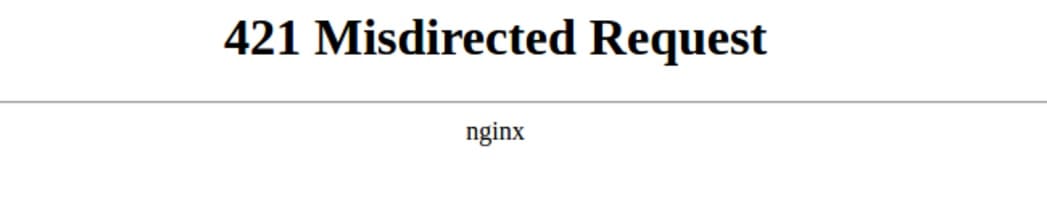 بررسی ارور 421 misdirected request